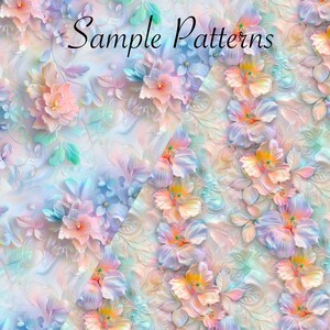 Watercolor Pastel Flower Digital Paper, Seamless Floral Pattern ...