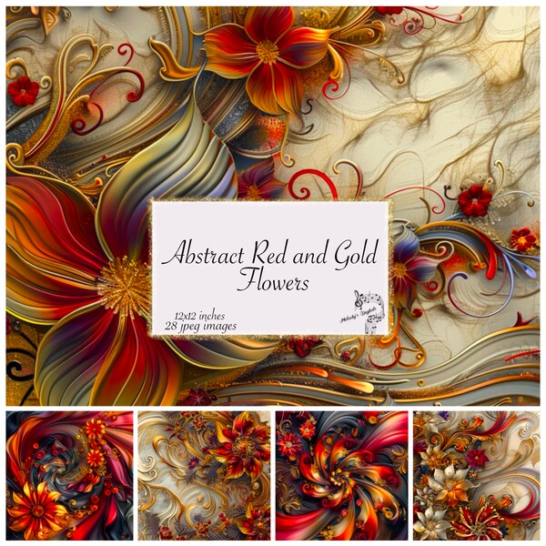 Red Abstract Art - Etsy