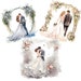 Wedding Bride and Groom Digital Paper, Watercolor Digital Paper ...