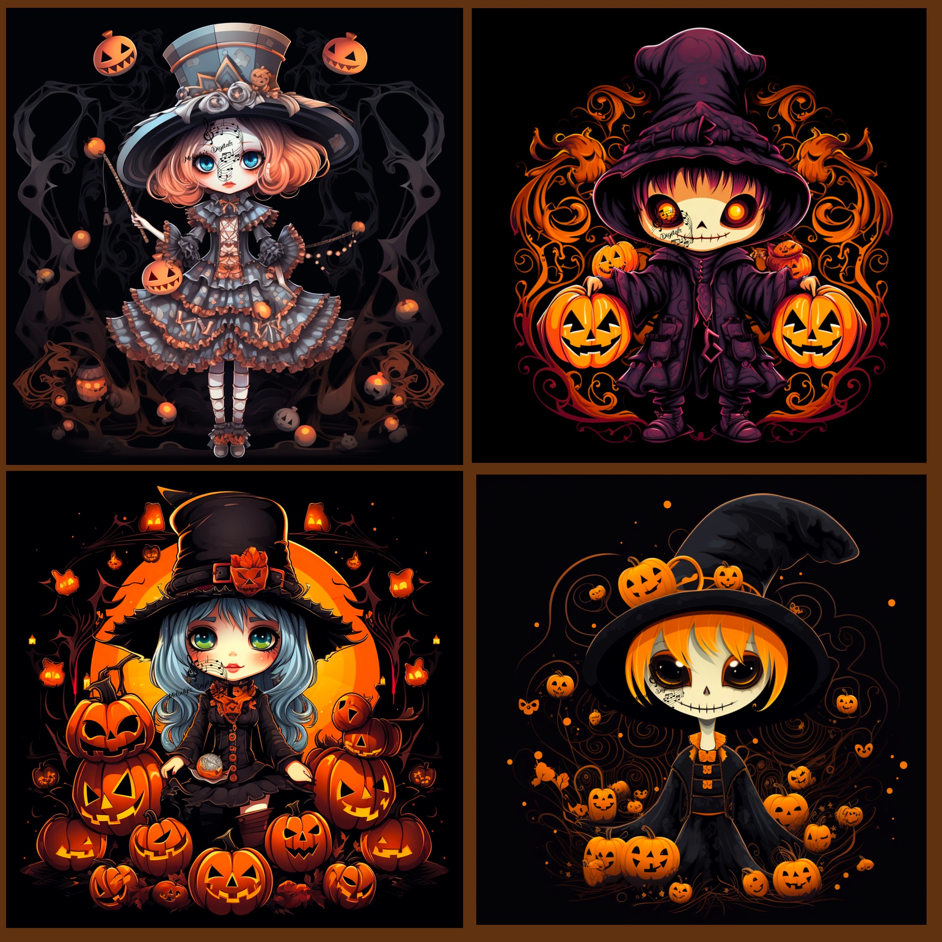 Halloween Spooks Journal Paper Halloween Junk Journal Paper - Etsy