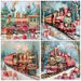Pink Christmas Trains Digital Paper Vintage Trains, Enchanted Christmas ...