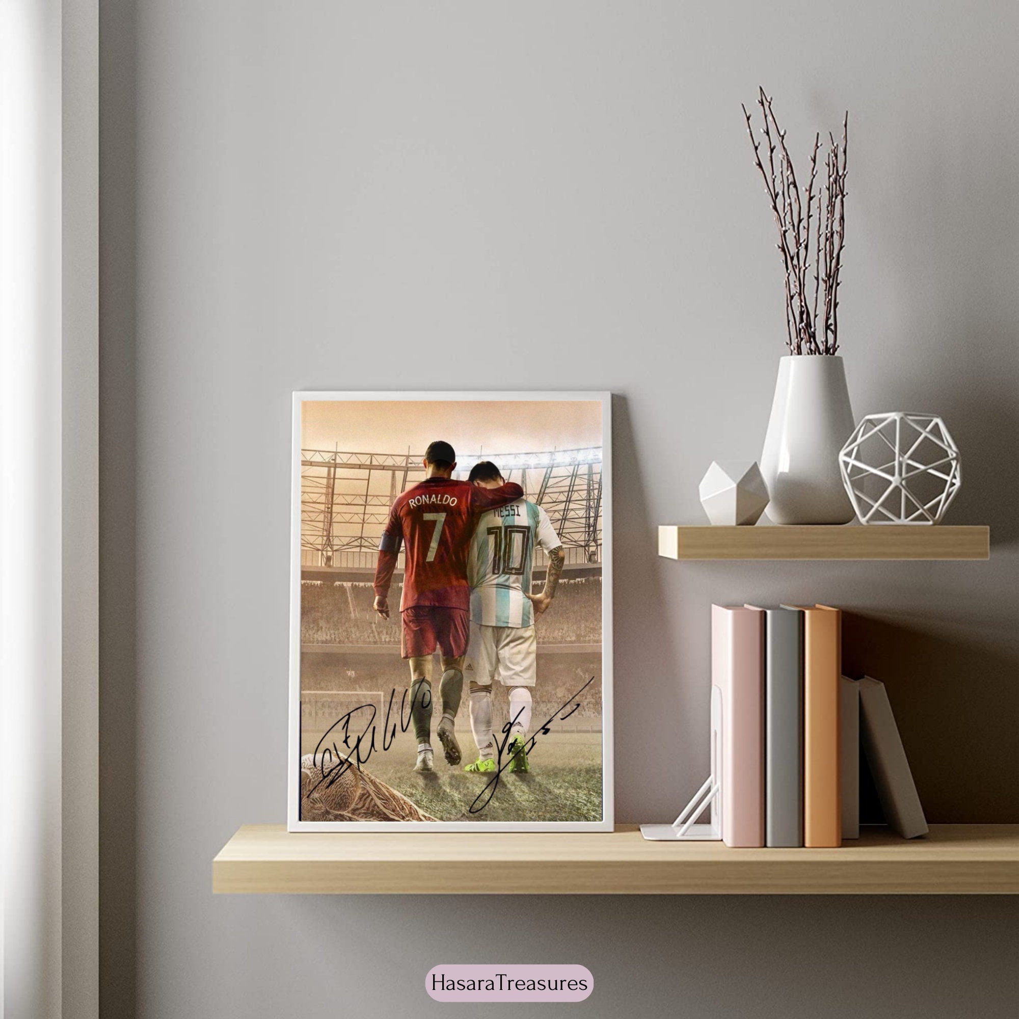 Signed Printable Ronaldo & Messi Poster Football World-cup - Etsy