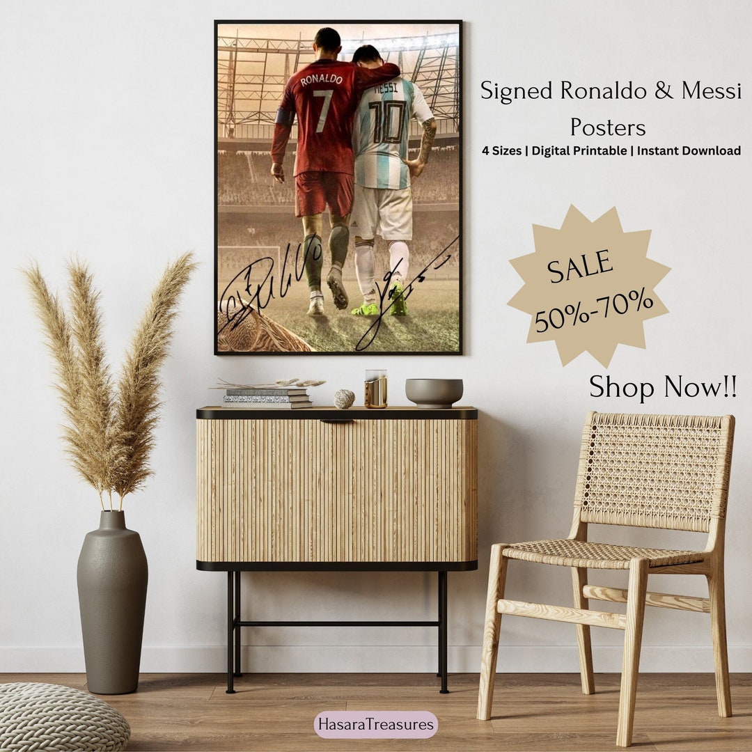 Signed Printable Ronaldo & Messi Poster Football World-cup - Etsy