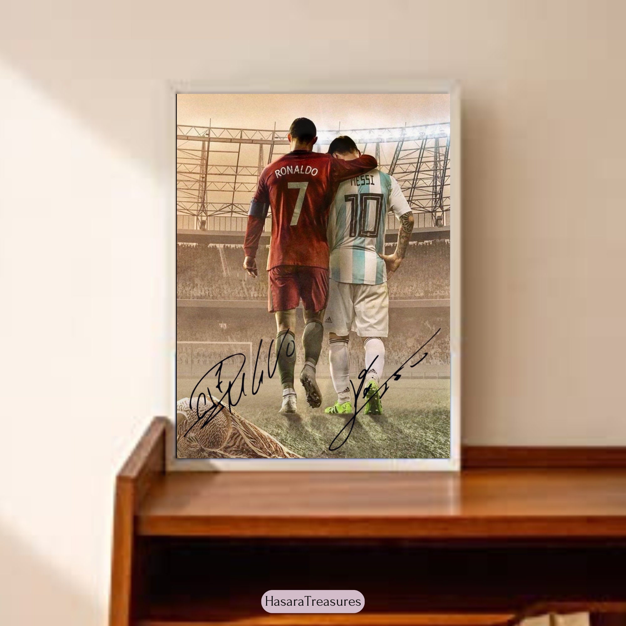 Signed Printable Ronaldo & Messi Poster Football World-cup - Etsy