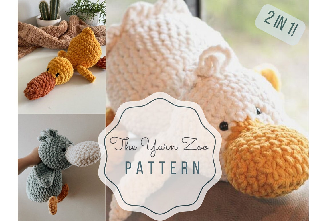 Large & Mini Duck Crochet Pattern - Amigurumi - Etsy