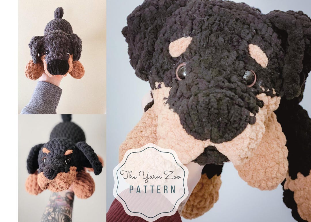 Rottweiler Crochet Pattern - Amigurumi - Etsy