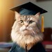 Graduation Cat in Cap and Gown Graduation Cat Card - Etsy