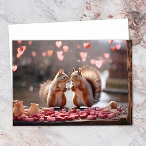 Squirrel Card Anniversary, Squirrel Birthday, Squirrel Valentine's Day Card, Squirrel Lover Card ...