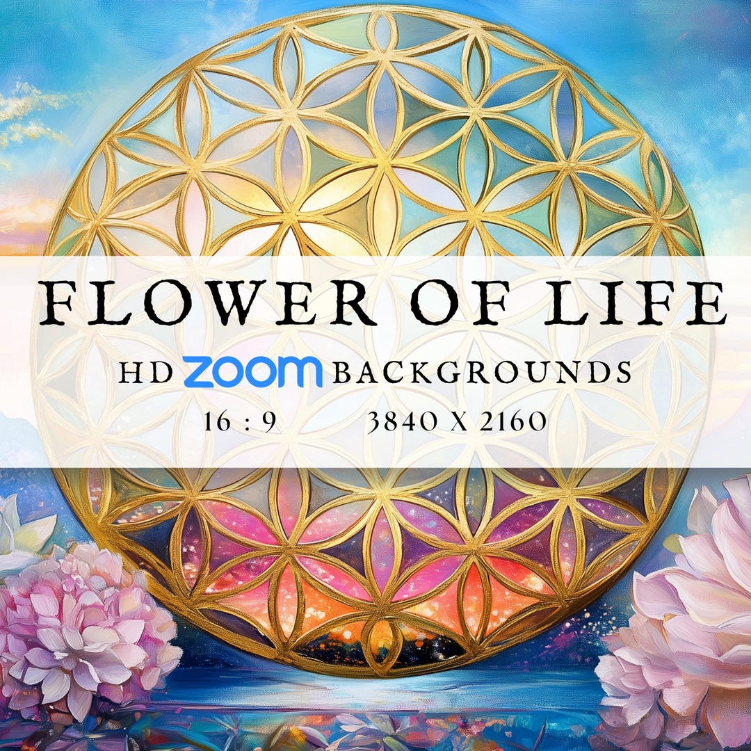 Flower of Life Zoom Backgrounds, Virtual Meeting Sacred Geometry ...