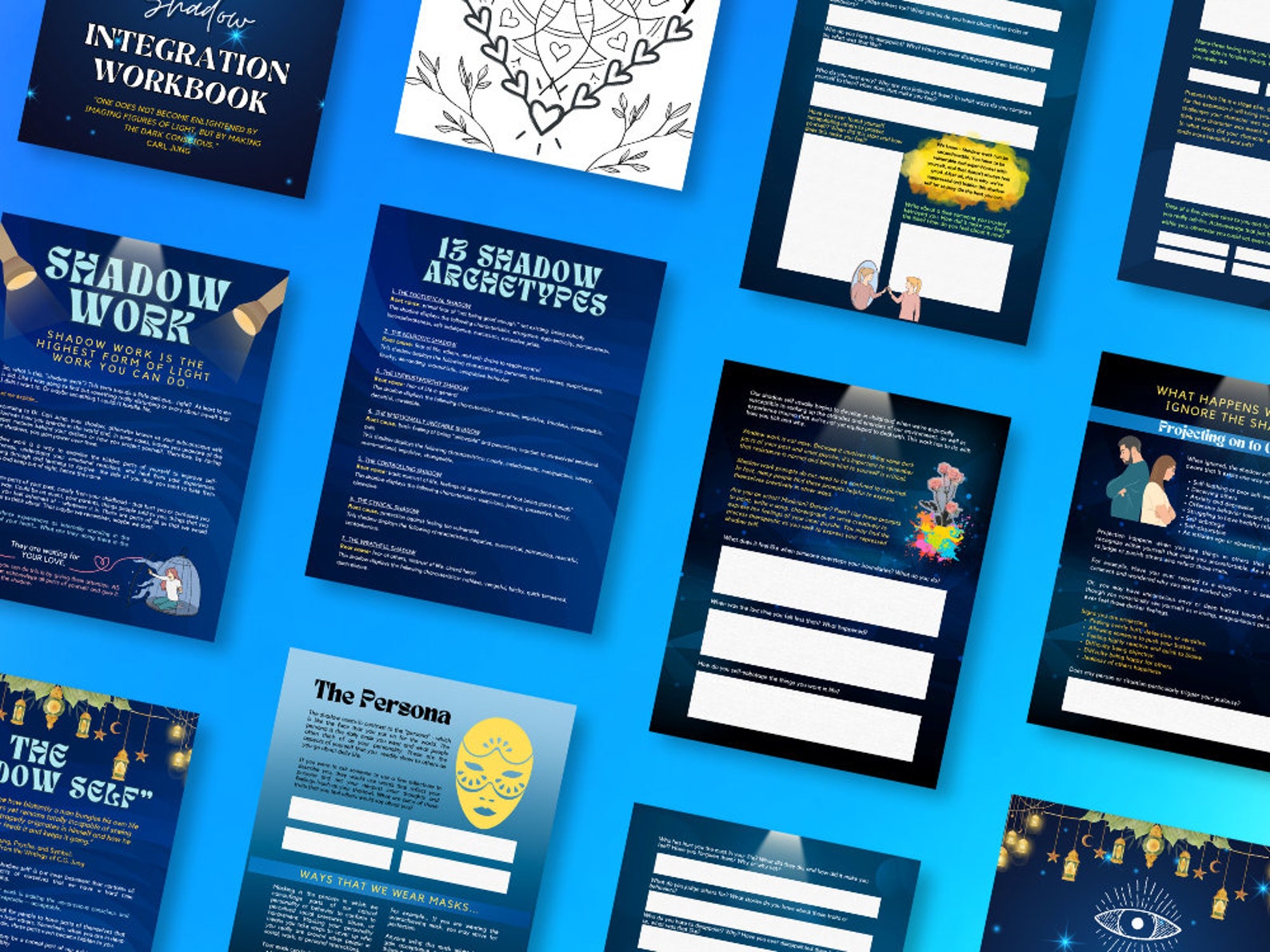 Shadow Work Integration Workbook and Journal With Coloring Pages - Etsy