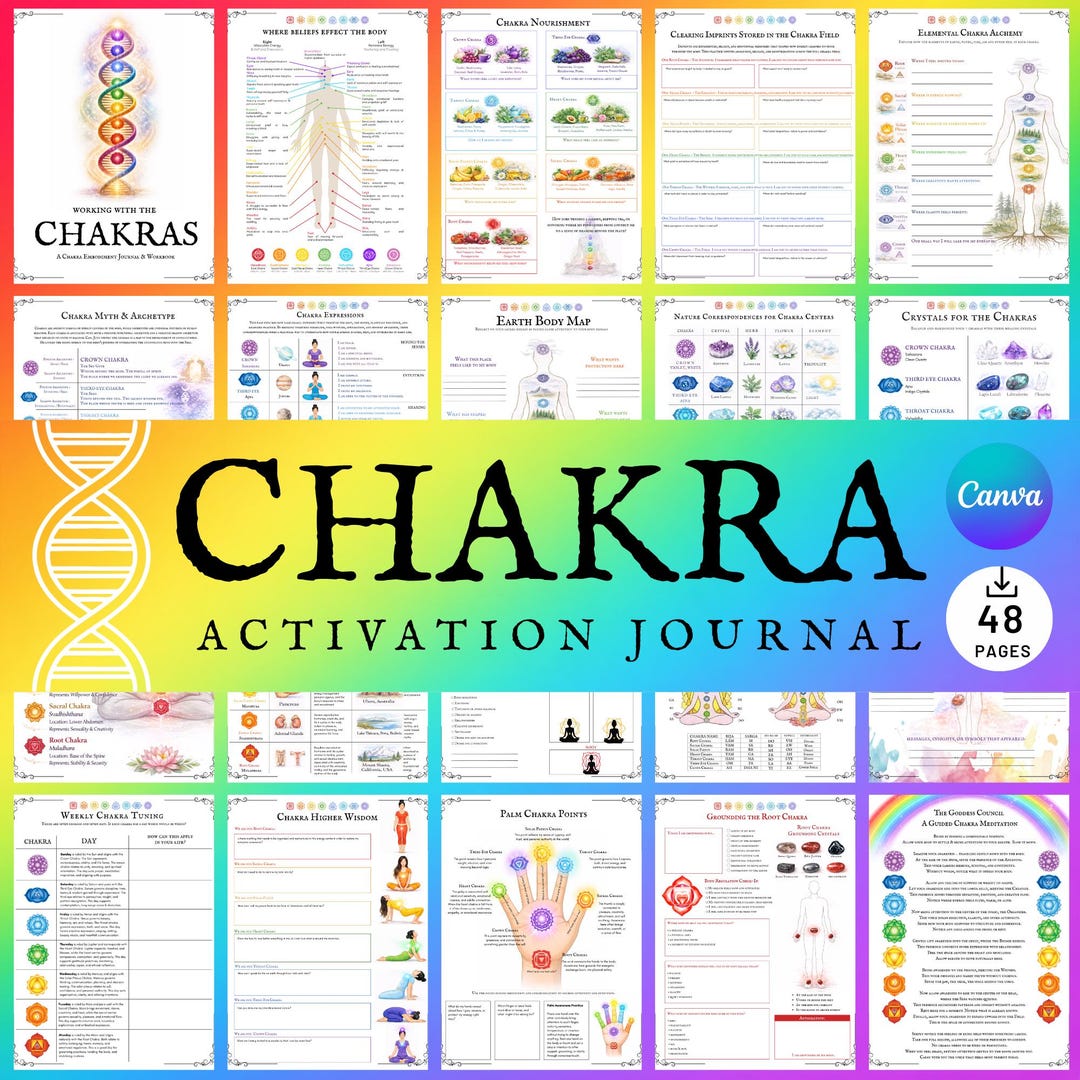 Chakra Healing Workbook, Energy Journal, Chakra Balancing Guide ...