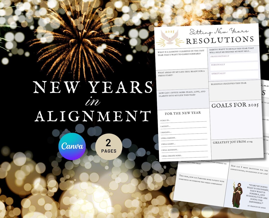 New Years Eve Intention Setting New Years Resolutions 2025 Party Game ...