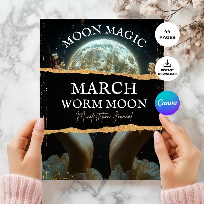 March Full Moon Journal, 2026 Lunar Phase Astrology Calendar ...