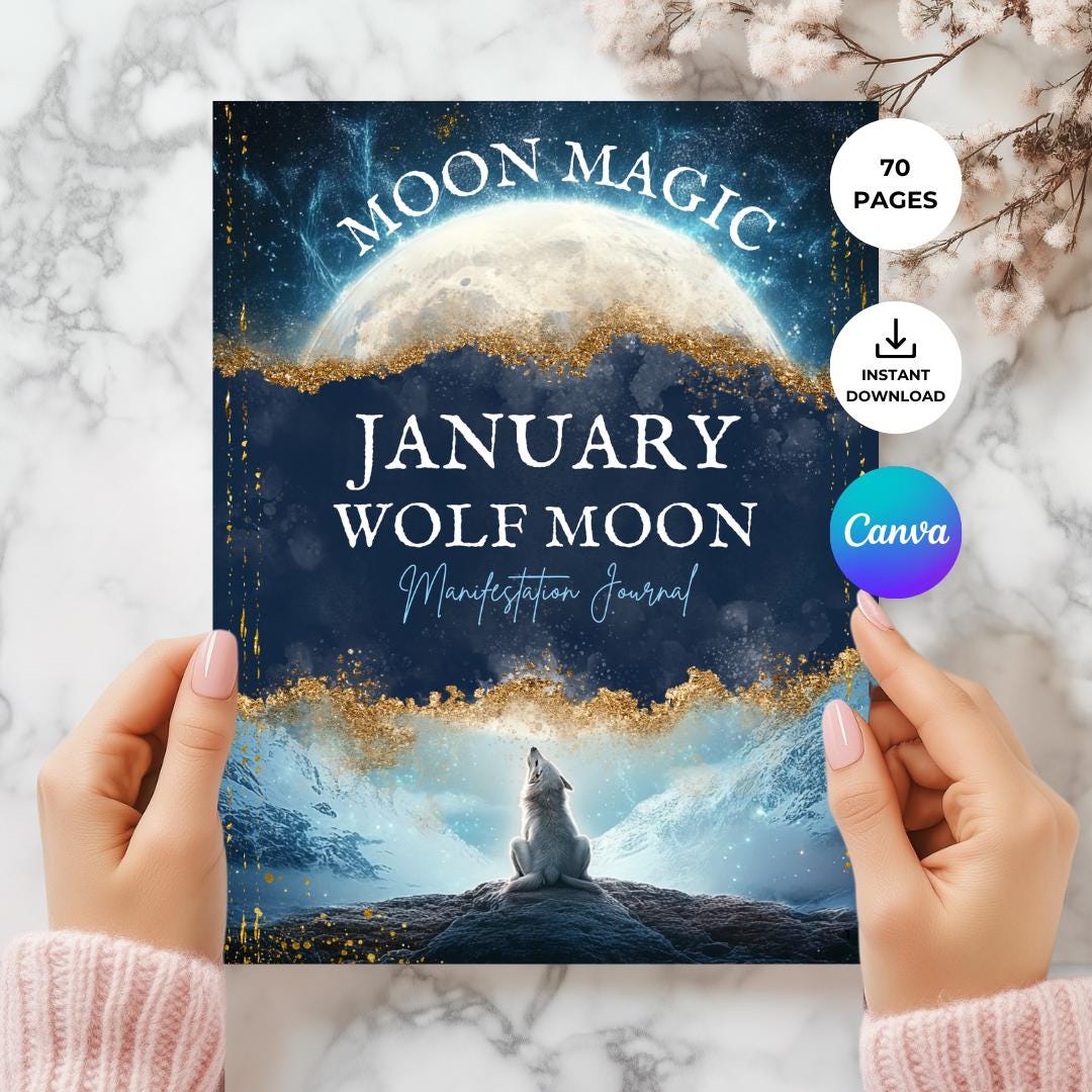 Full Moon Journal, 2026 Lunar Phase Calendar, Dark Goddess Grimoire ...