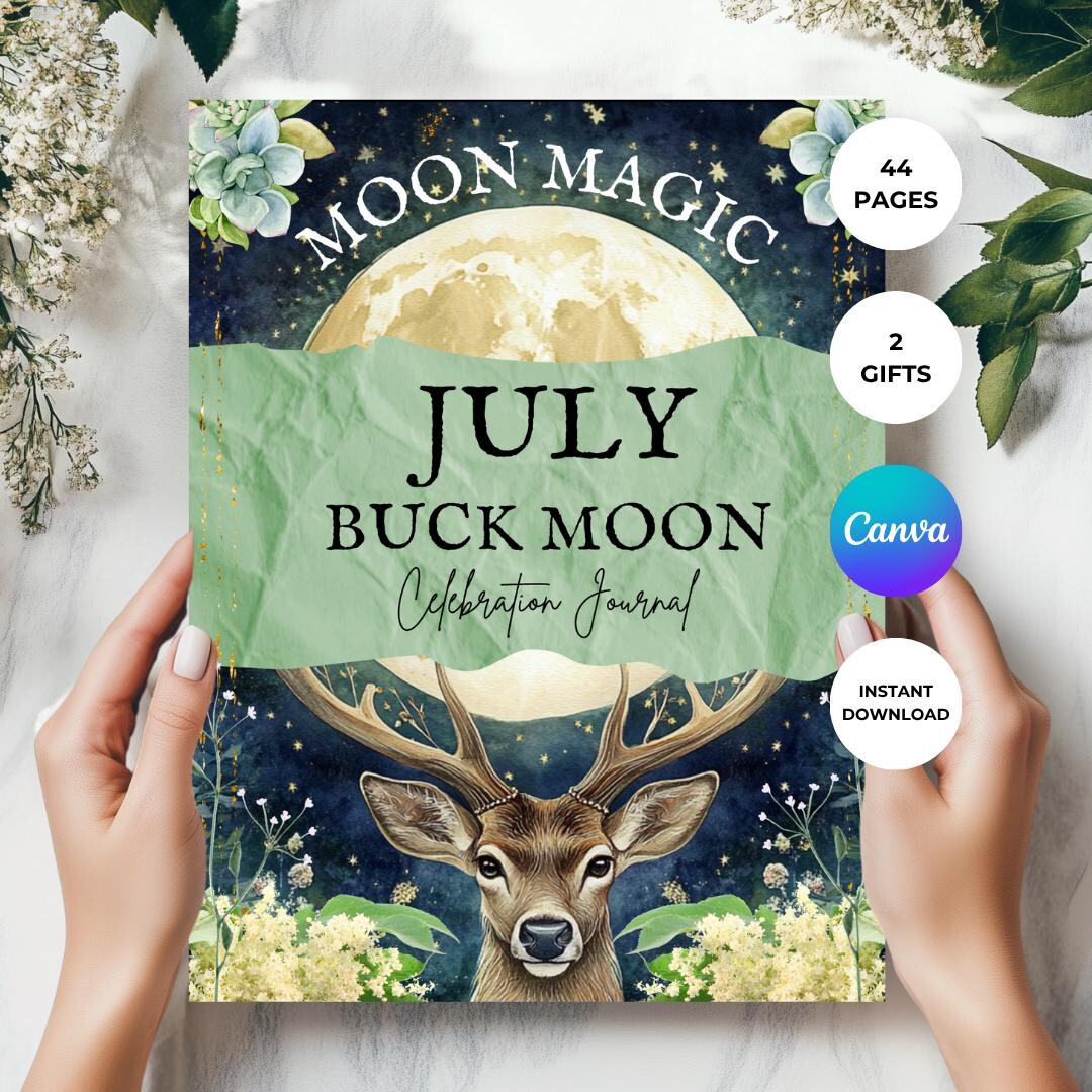Buck Moon PDF, Celebrate July Lunar Ritual Journal, Manifestation ...