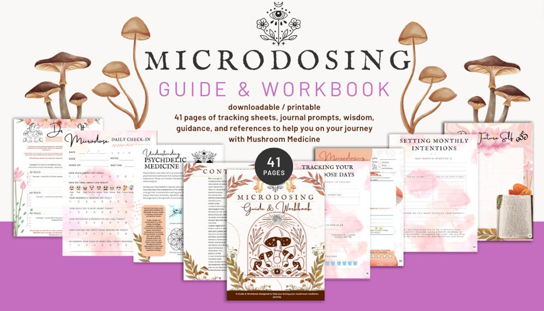 Microdosing Workbook / Microdose Guide / Magic Mushroom Journal ...