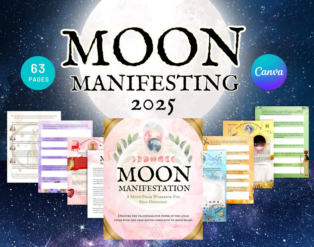 2025 Moon Journal Manifesting Moon 2025 Magical Manifesting 2025 ...