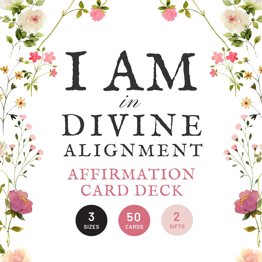 I AM Affirmations, Postive Affirmation Card Set for Women, Feminine ...