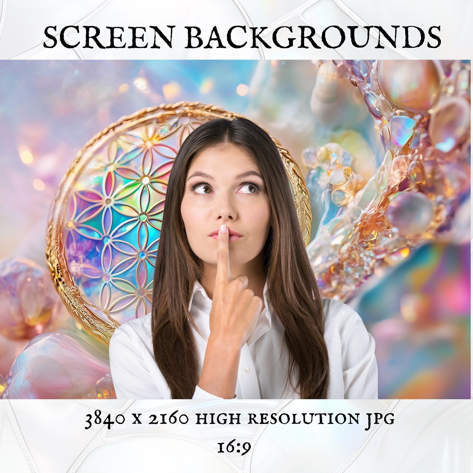 Flower of Life Zoom Backgrounds, Virtual Meeting Sacred Geometry ...