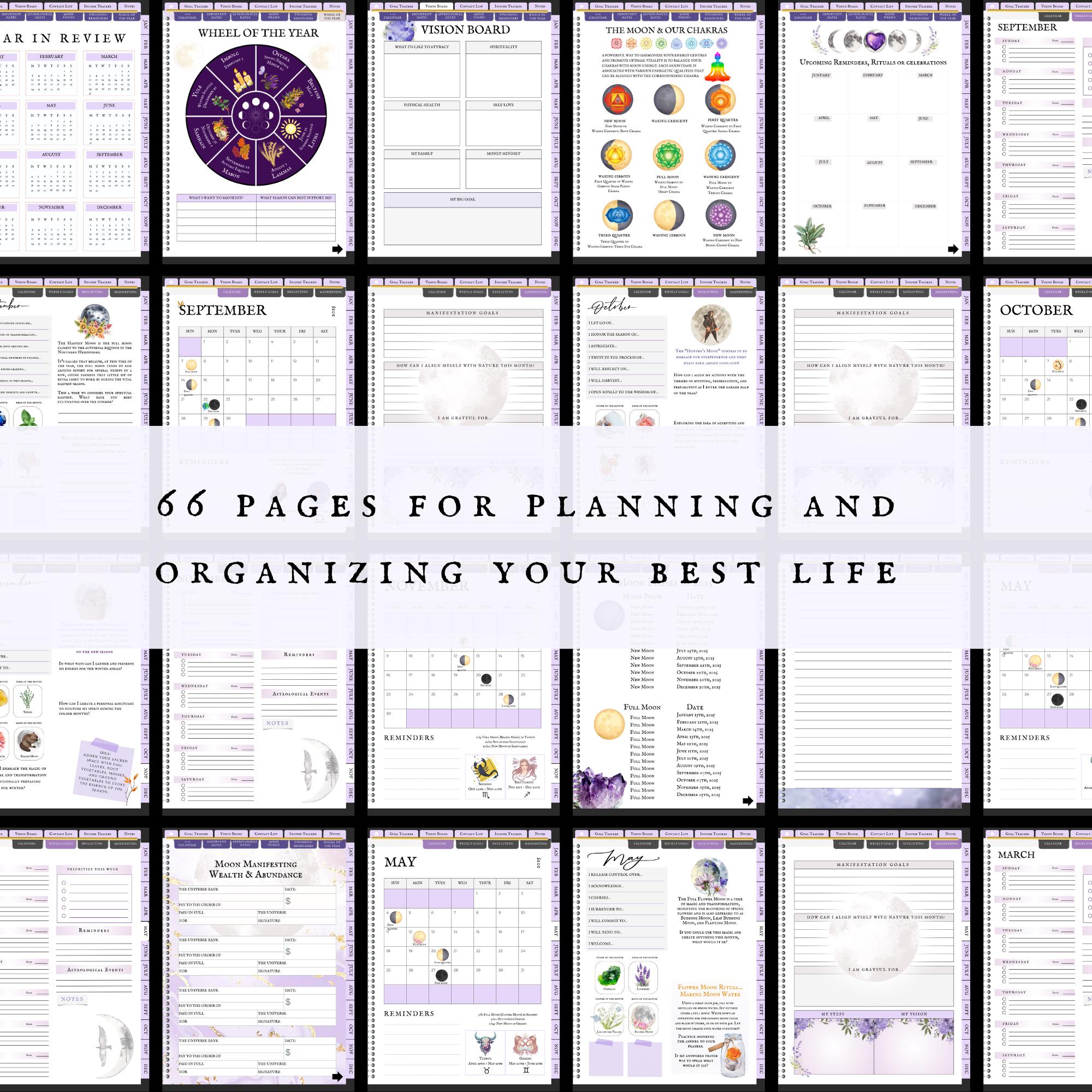 2026 Moon Planner, Lunar Calendar, Astrology Journal (digital Download ...