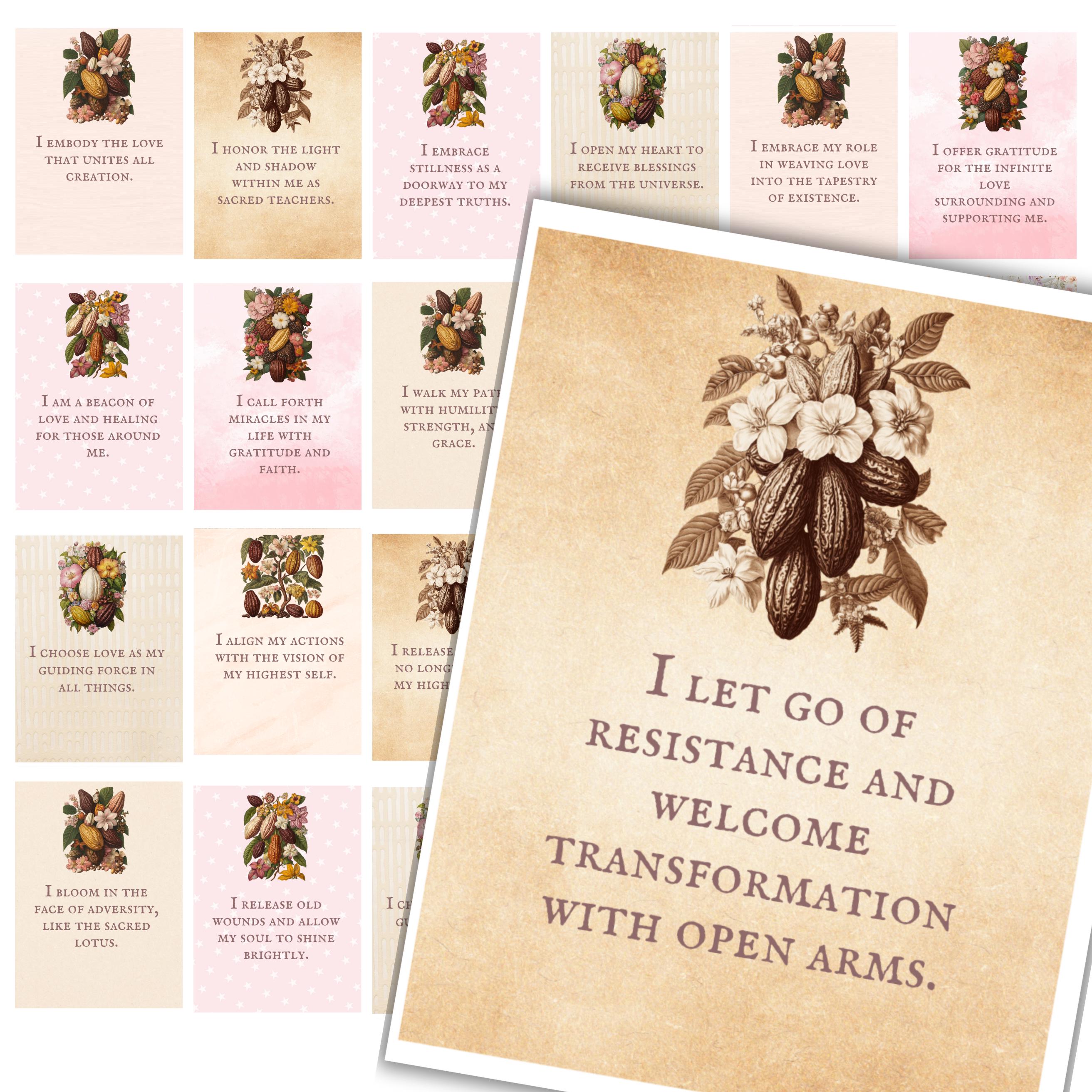 Cacao Intention Setting Cards: Plant Medicine Tool (PDF Download) - Etsy