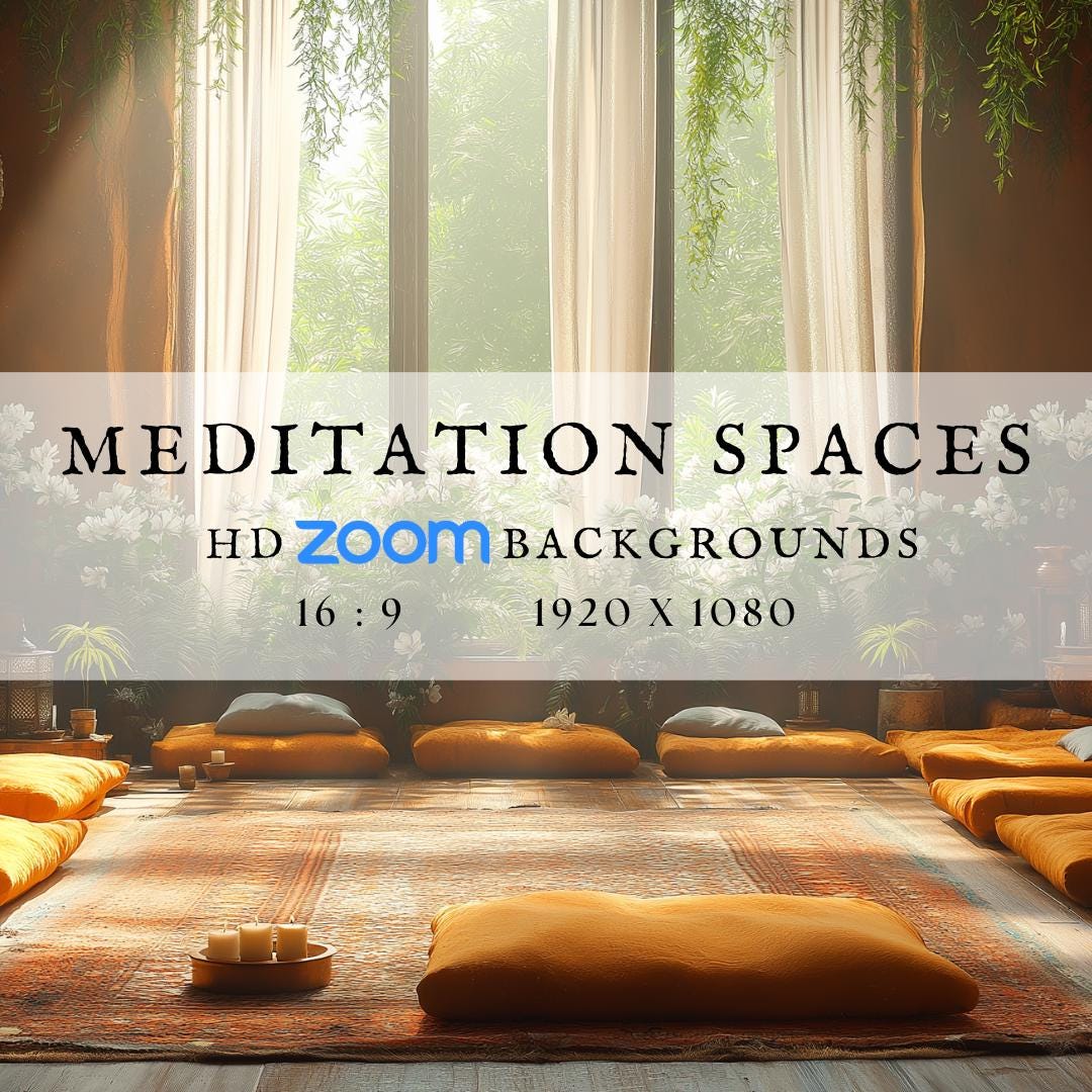 Meditation ZOOM Backgrounds, Zen Virtual Screen, Peaceful Holistic ...