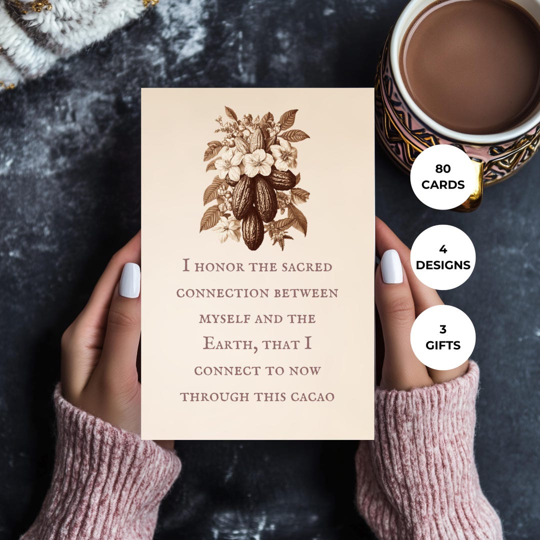 Cacao Intention Setting Cards: Plant Medicine Tool (PDF Download) - Etsy