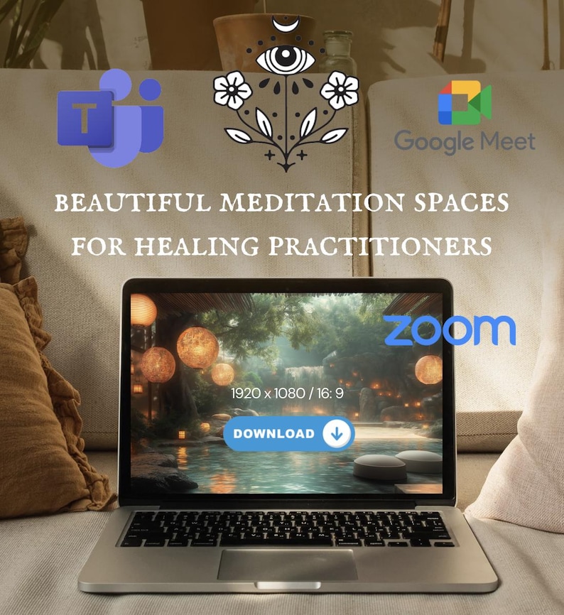 Meditation ZOOM Backgrounds, Zen Virtual Screen, Peaceful Holistic ...