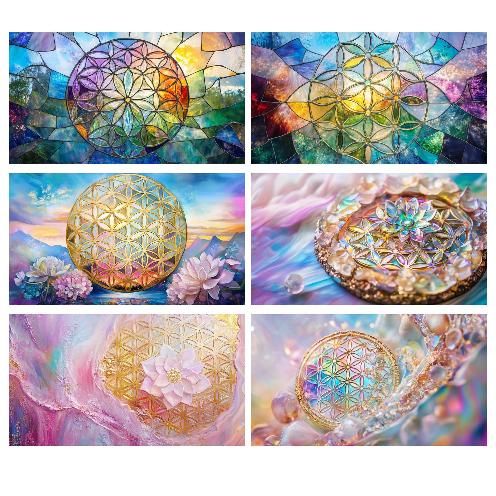 Flower of Life Zoom Backgrounds, Virtual Meeting Sacred Geometry ...