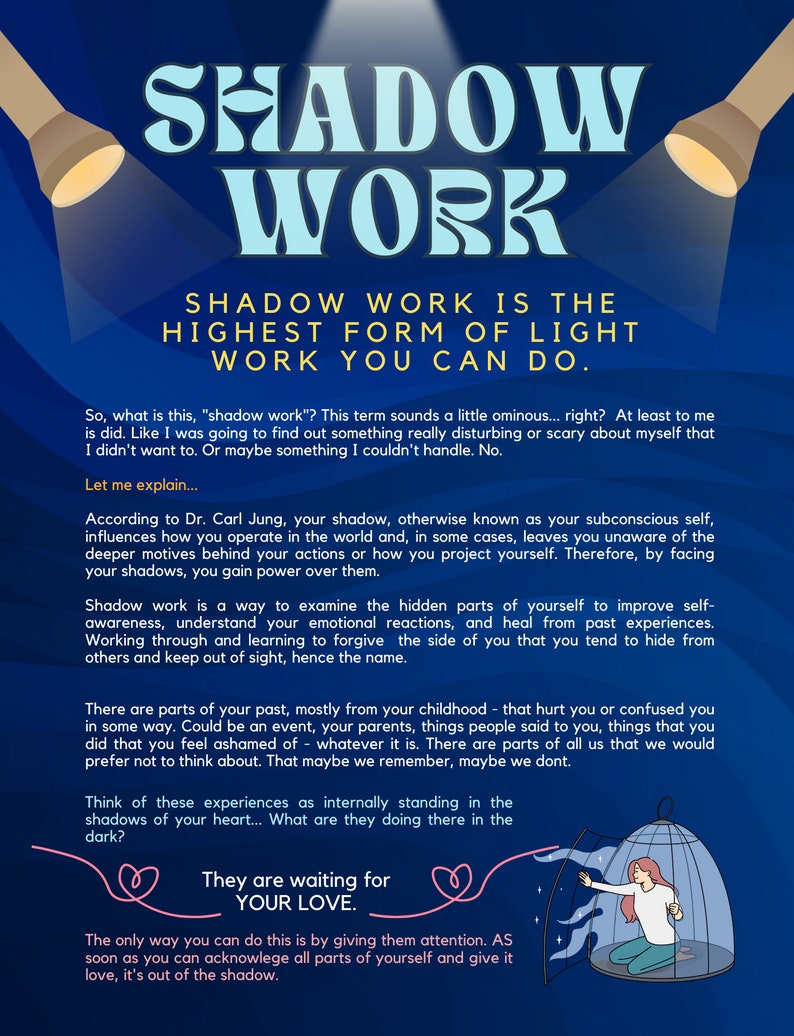 Shadow Work Integration Workbook and Journal With Coloring Pages - Etsy
