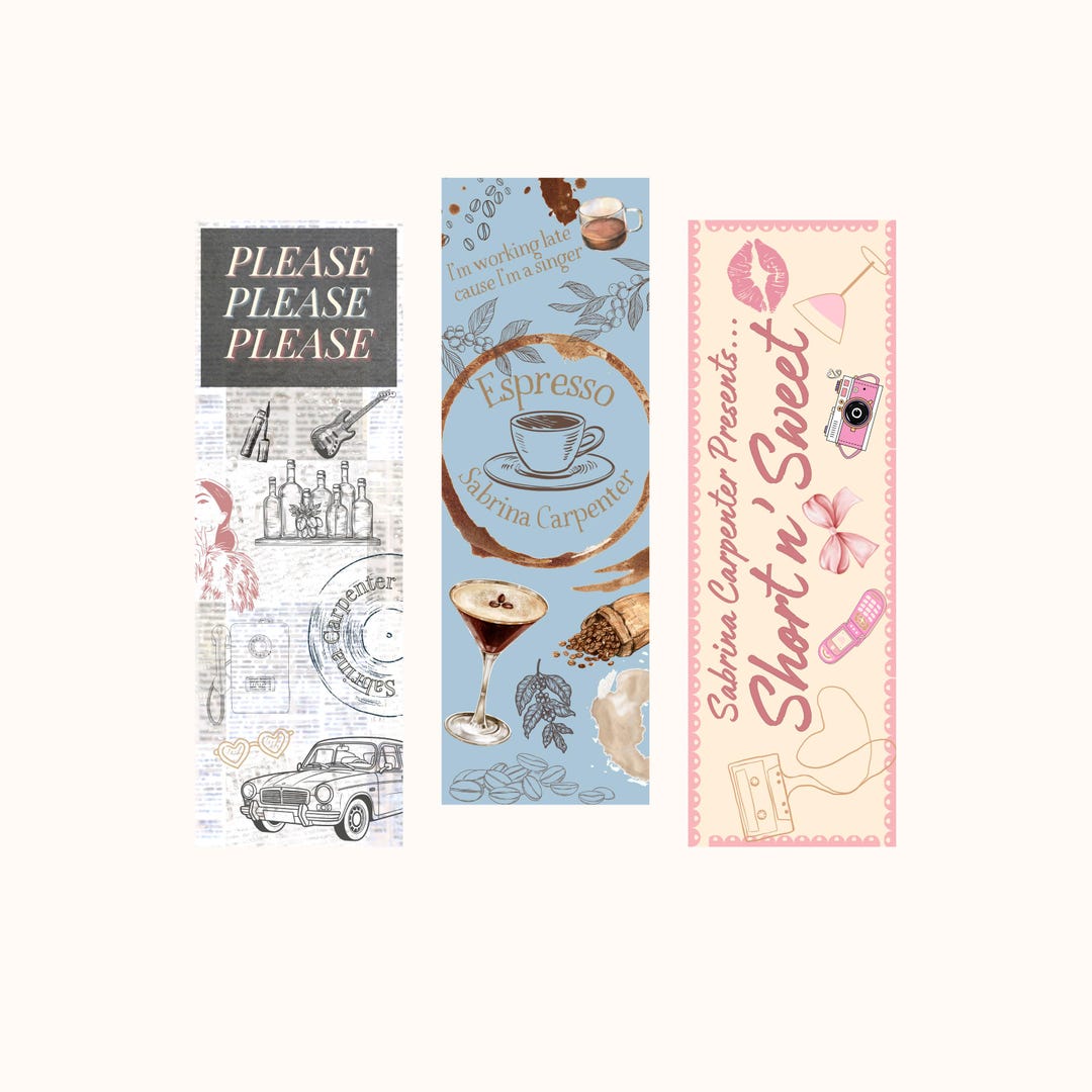 Sabrina Carpenter Short N' Sweet Bookmarks 3 Pack - Etsy