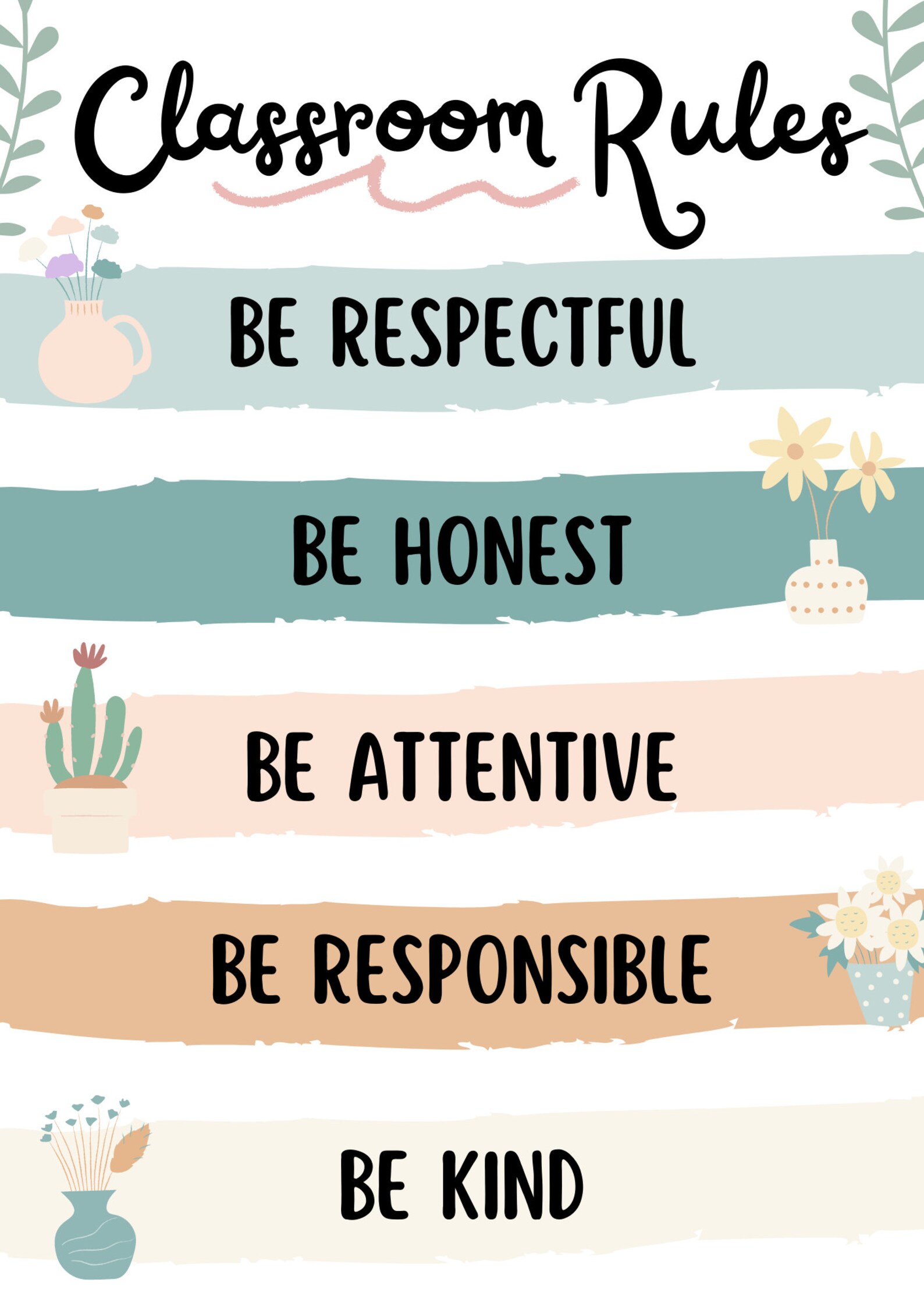 Classroom Rules Sheet // INSTANT DOWNLOAD - Etsy