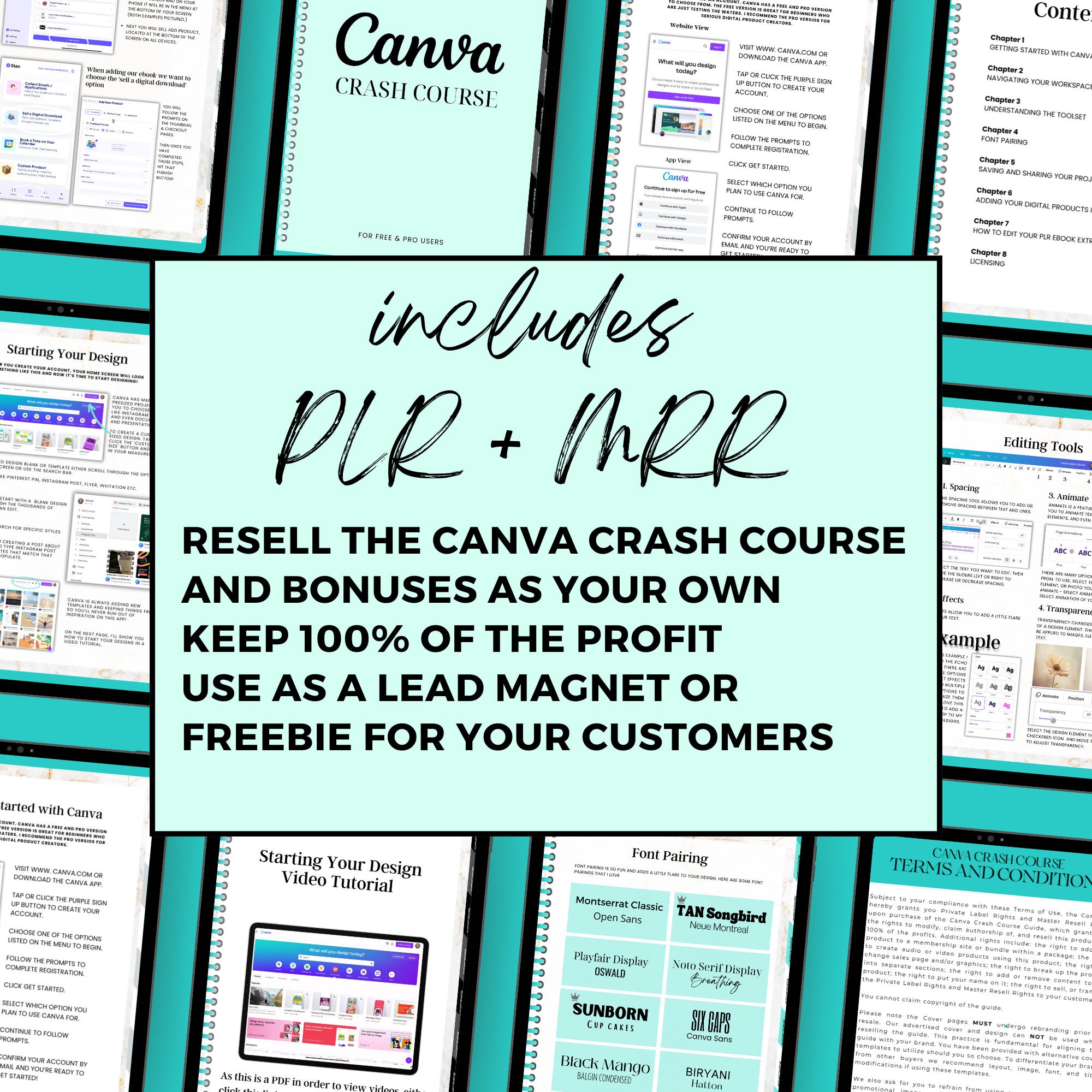Canva Crash Course How to Guide With Video Tutorials Master Resell ...