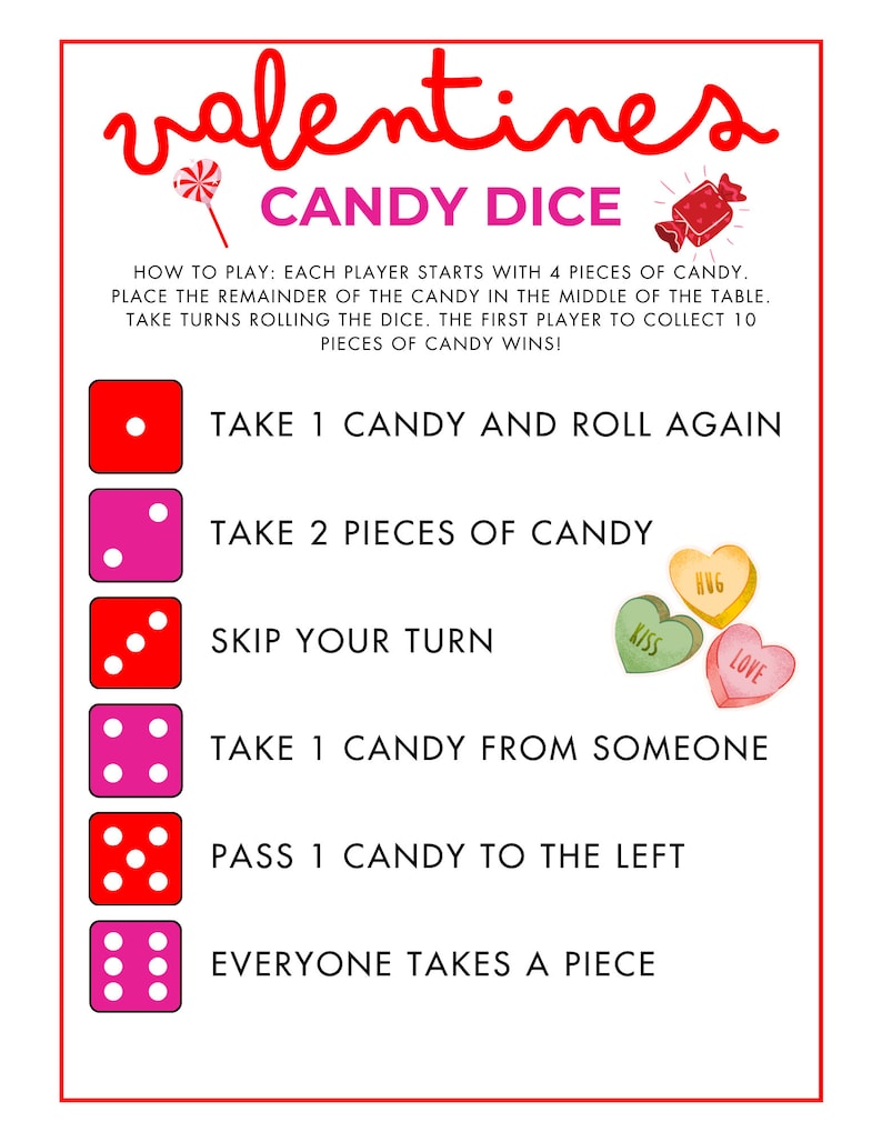 Valentine s Day Candy Dice Game Valentine Games Kids Valentine Game valentine-s-day-candy-dice-game-valentine-games-kids-valentine-game