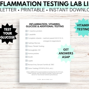 Inflammation Vitamin Testing Lab List Chronic Inflammation Thyroid Lab ...