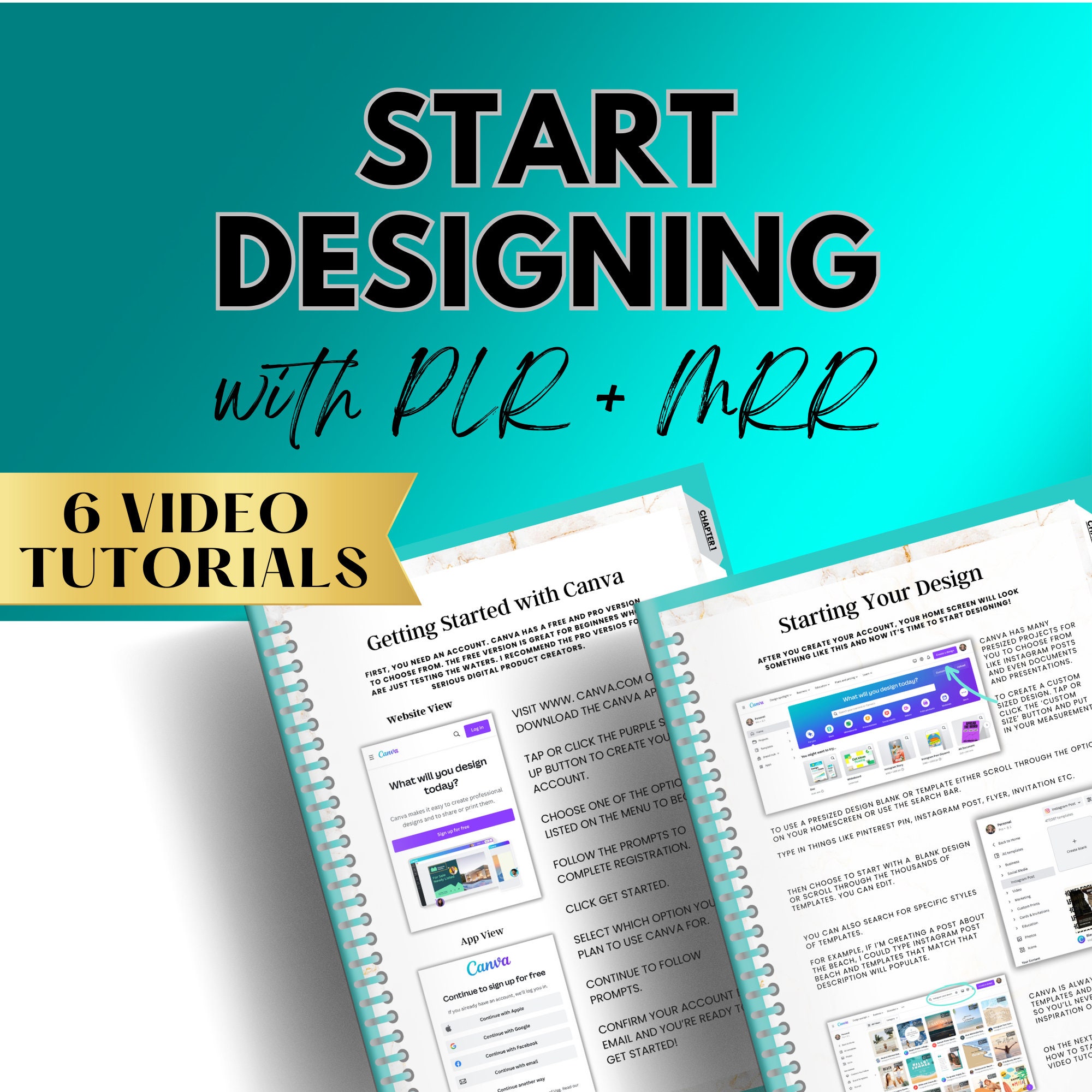 Canva Crash Course How to Guide With Video Tutorials Master Resell ...