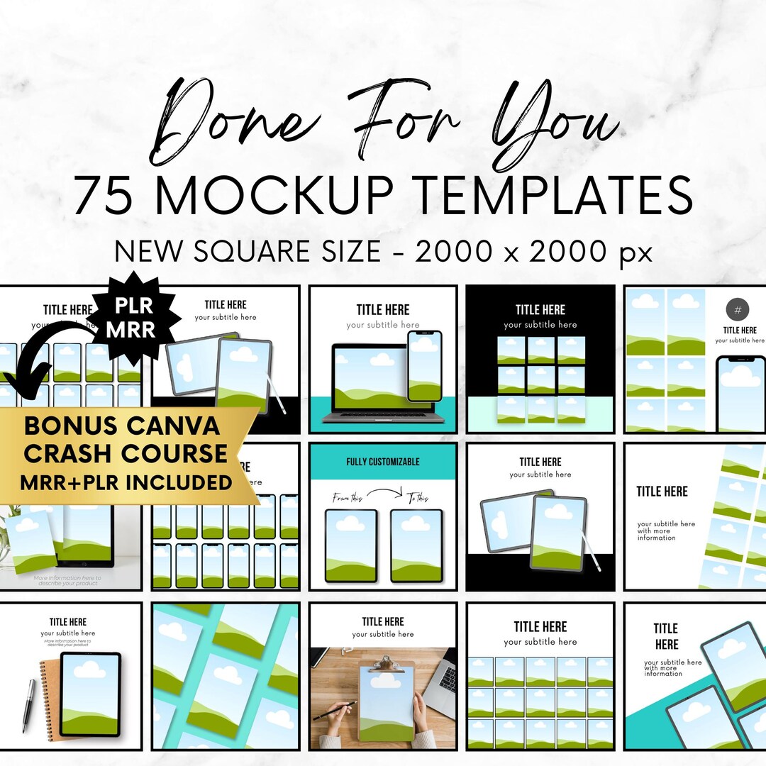 Etsy Seller Mockup Templates for Small Business Owners Done for You PLR ...