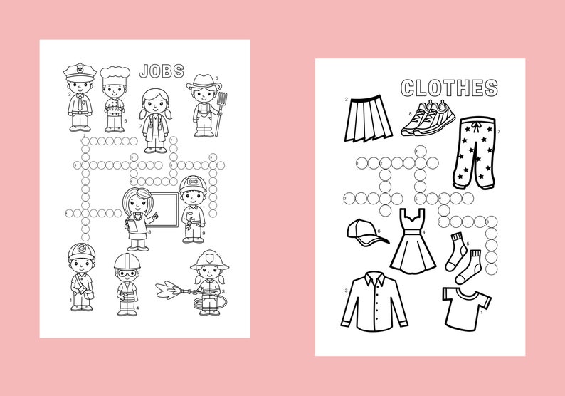 Printable Crossword Puzzles - Coloring - Worksheet - Activity for Kids ...