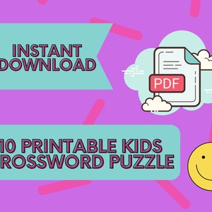 Printable Crossword Puzzles - Coloring - Worksheet - Activity for Kids ...