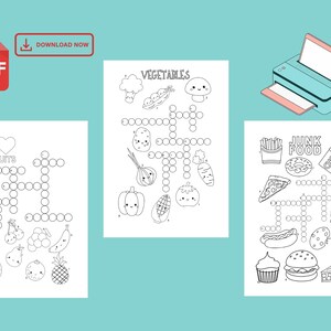 Printable Crossword Puzzles - Coloring - Worksheet - Activity for Kids ...