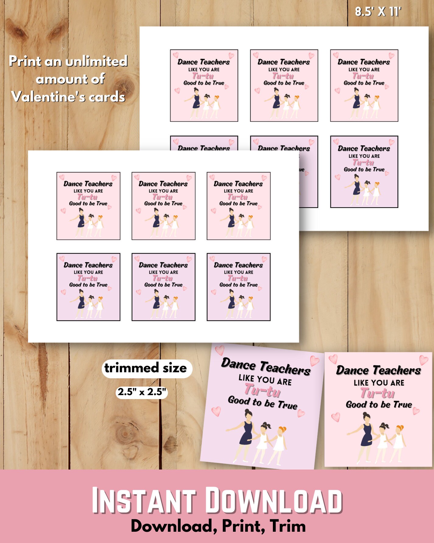 Dance Teacher Appreciation Tags, Ballet Teacher Appreciation Tags ...