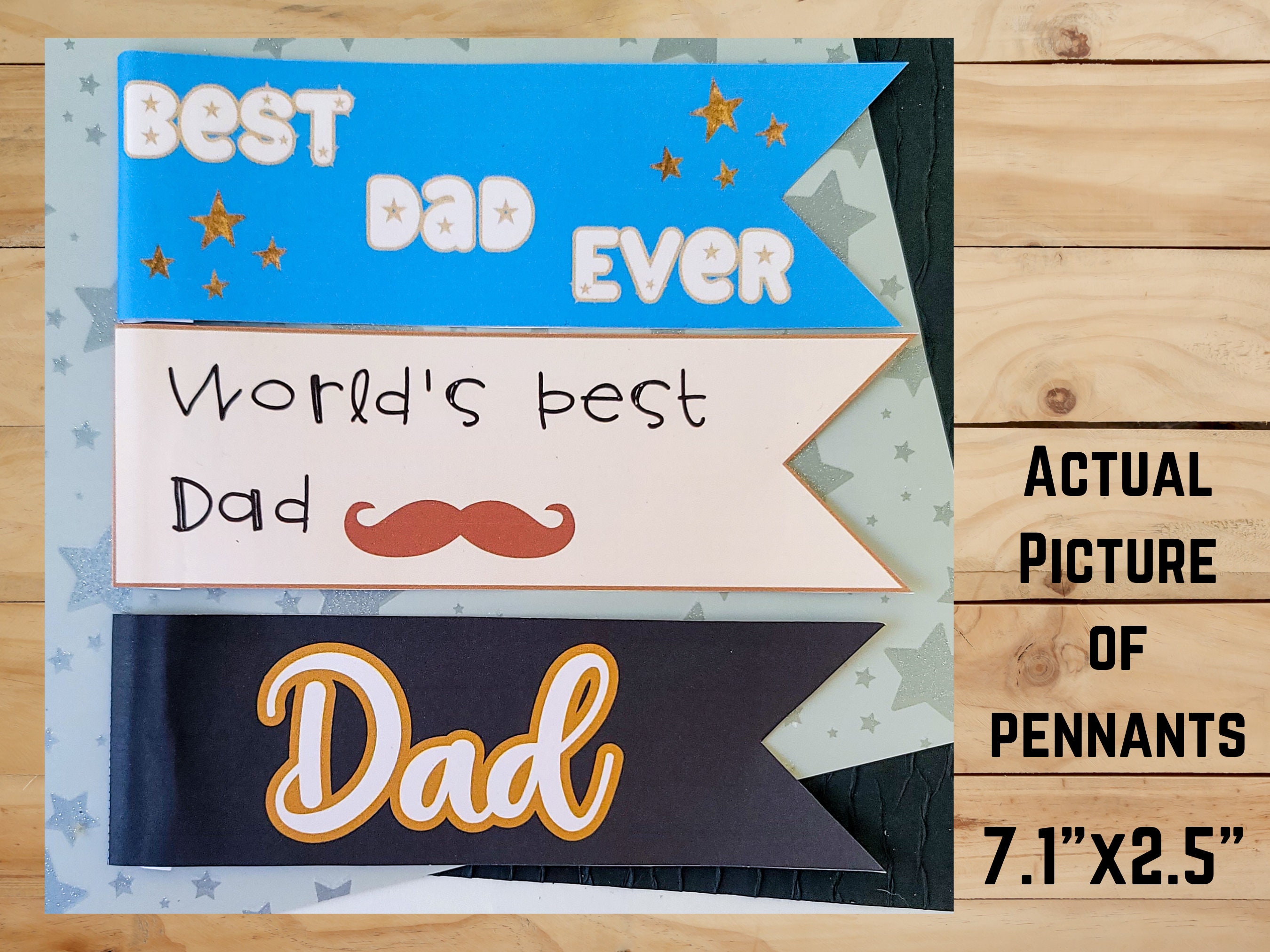 Father's Day Printable Pennants Flags, Gift for Dad, Best Dad Ever, Dad ...