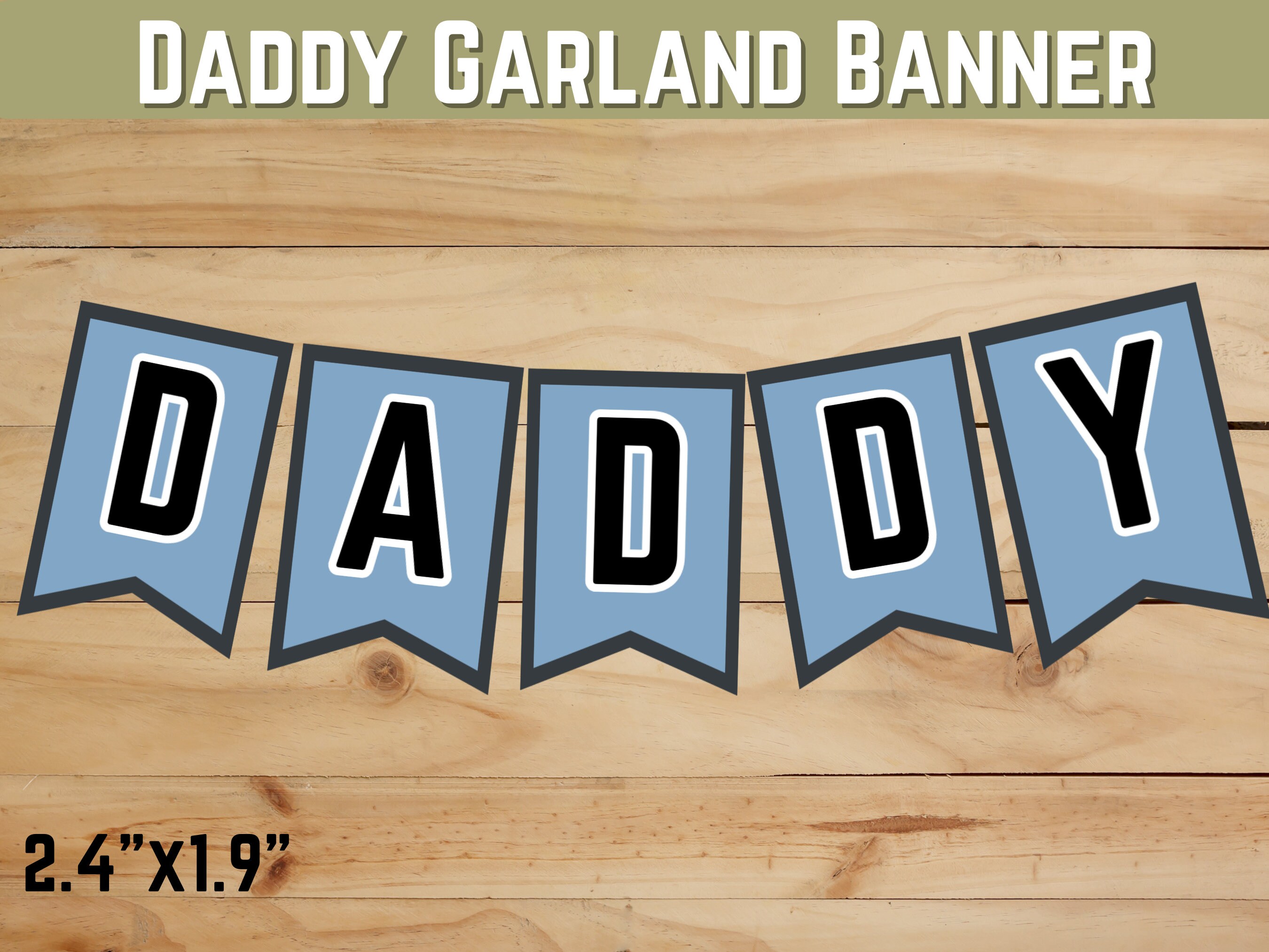 Father's Day Printable Pennants Flags, Gift for Dad, Best Dad Ever, Dad ...