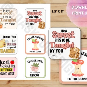 Teacher Appreciation Week Printable Teacher Gift Tag Thank You Teacher ...