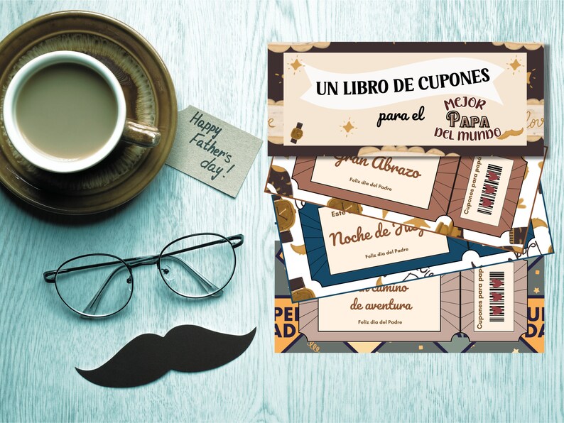 Libro De Cupones Para El Dia El Padre, Coupon Book for Dad in Spanish ...