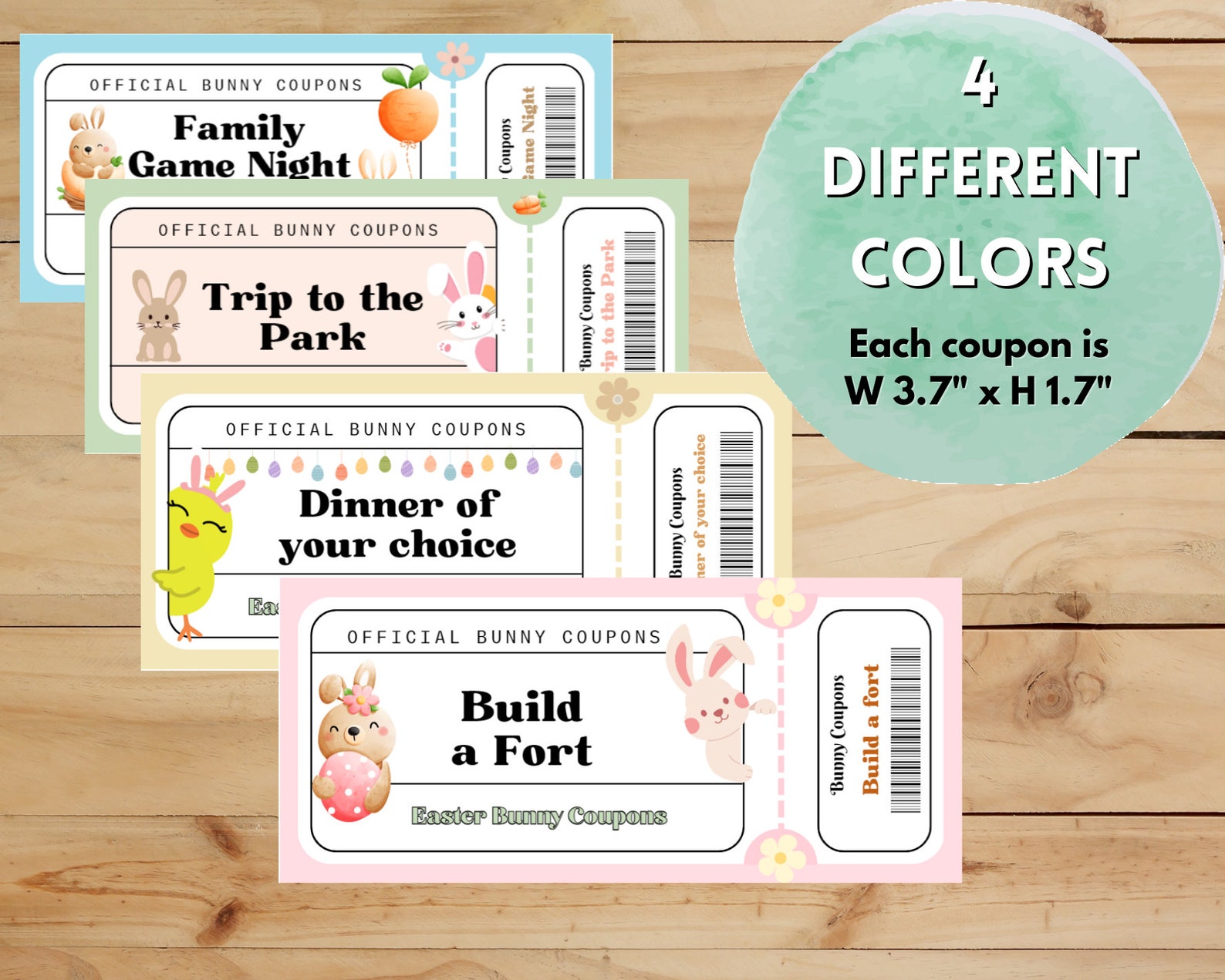 Easter Bunny Coupons/bunny Bucks/easter Egg Filler/easter Basket ...