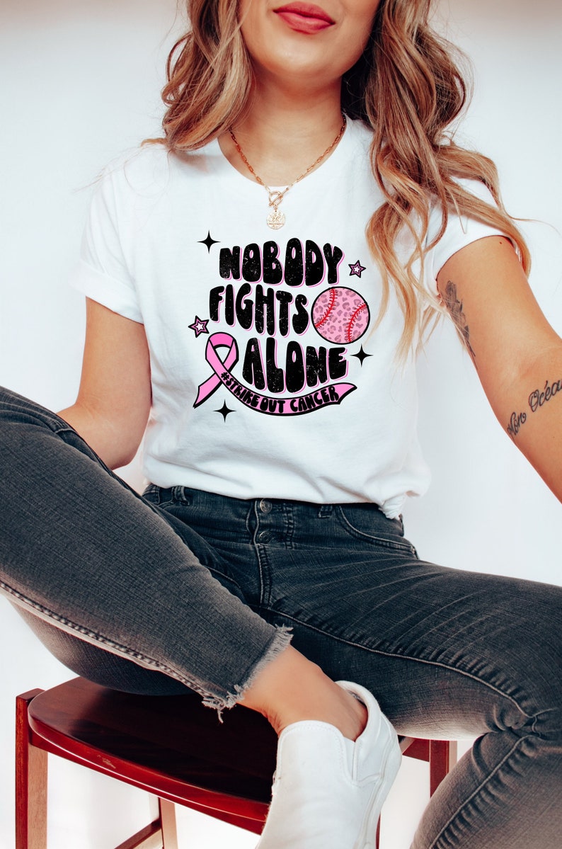 Baseball Cancer T Shirt, Strike Out Cancer Awareness Shirt, Nobody ...