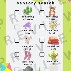 Seek & Find/scavenger Hunt Sensory Search Activity - Etsy