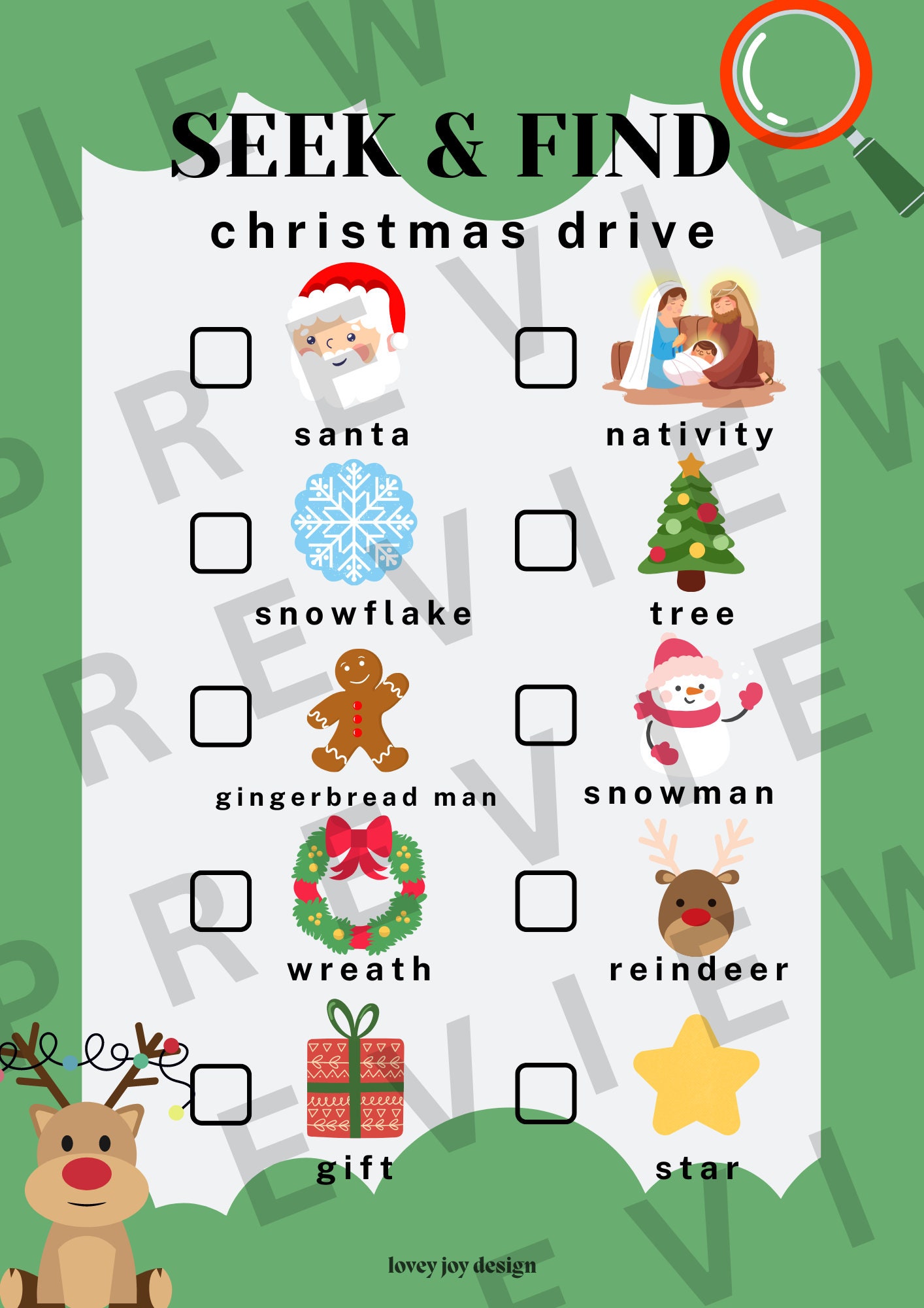 Actividad de campaña navideña de buscar y encontrar/búsqueda del tesoro ...