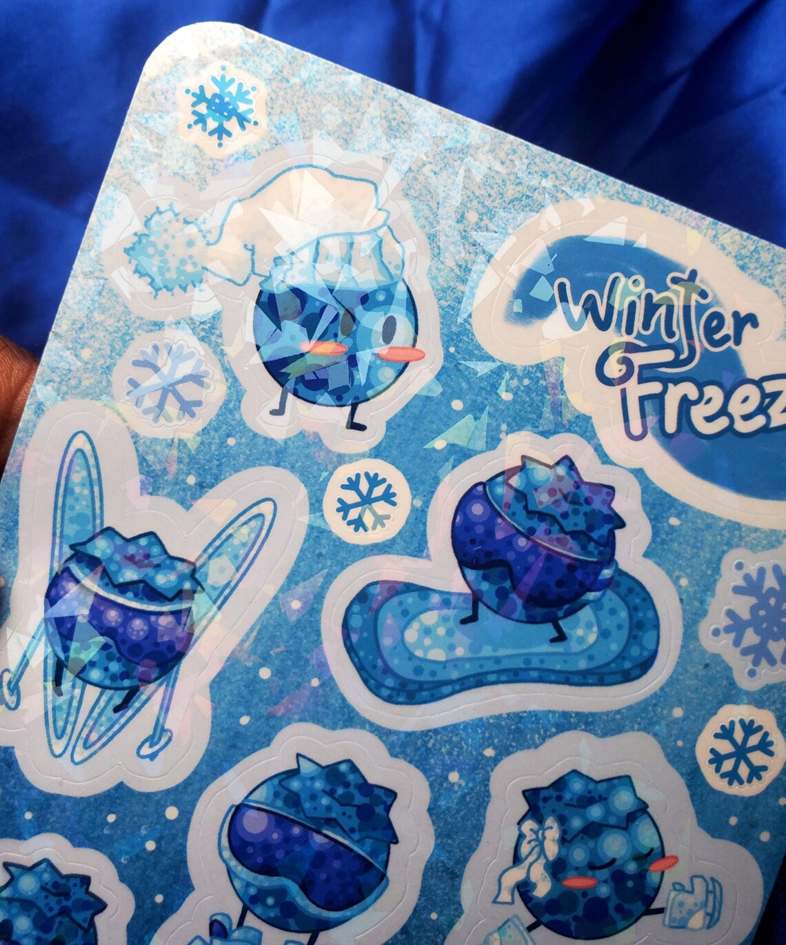 Blueberry Patch (sticker Sheet), Stationary Sticker, Laptop Stickers ...